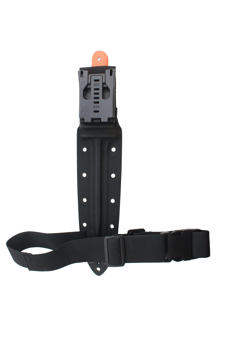 Puma XP 13" Pig Sticker Textured Blaze Orange G10 Beveled Blade with ...